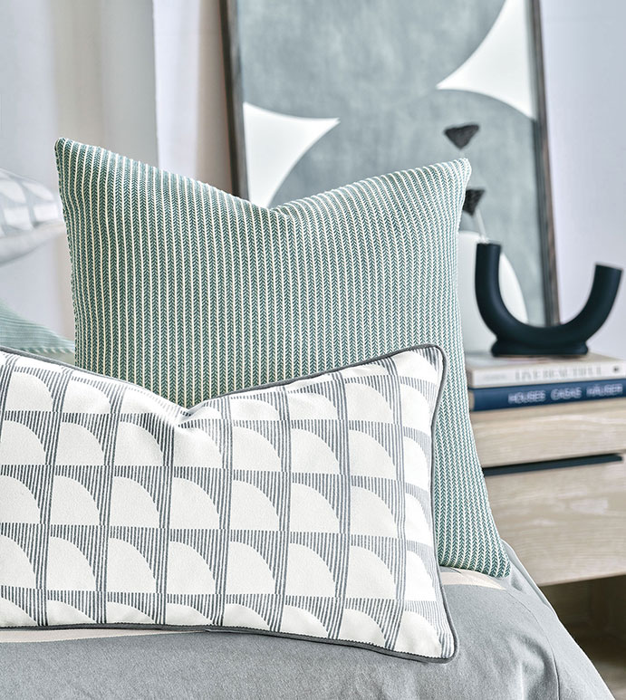Simon Herringbone Decorative Pillow | Eastern Accents