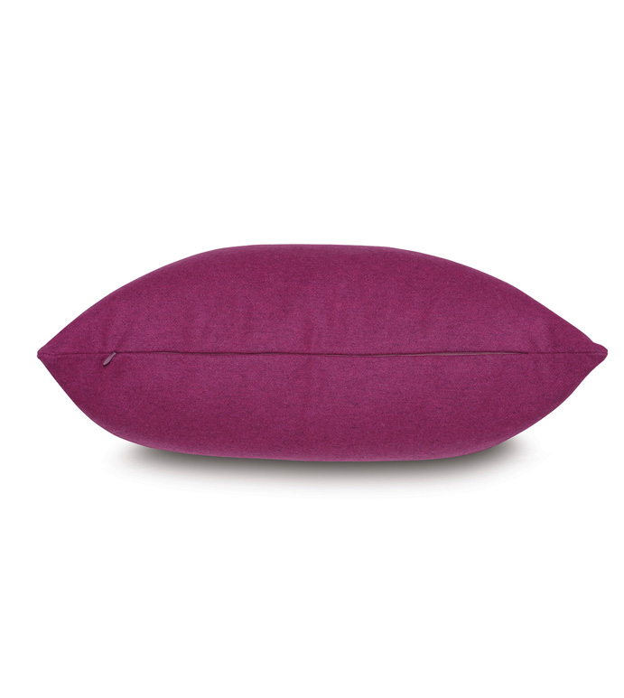 Vincent Textured Decorative Pillow In Raspberry | Eastern Accents