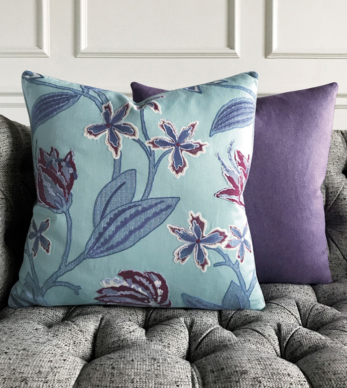 Vincent Textured Decorative Pillow In Lilac | Eastern Accents