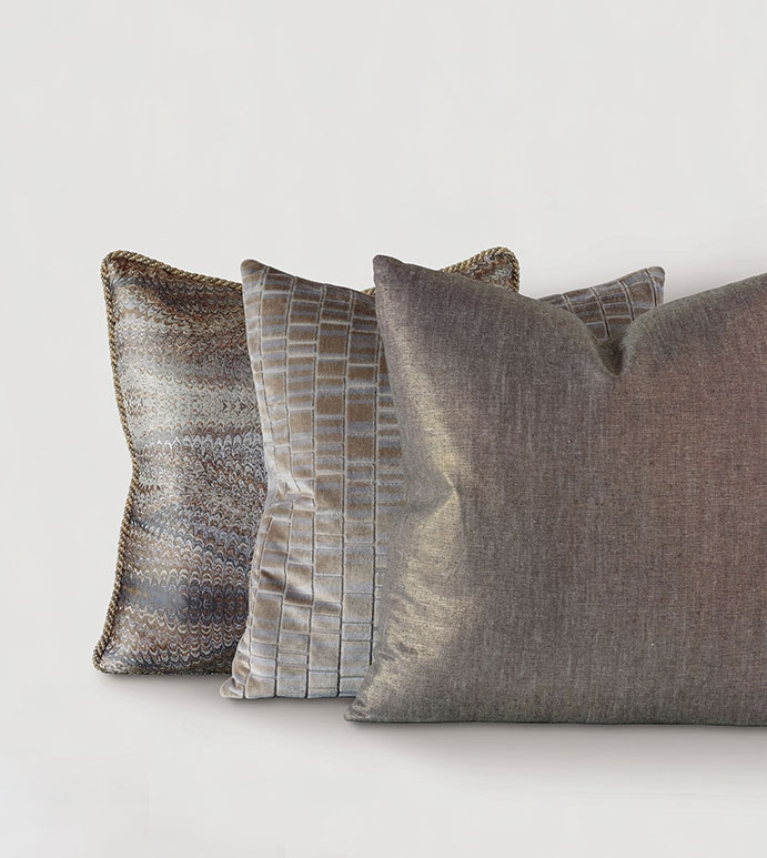 Leonis Metallic Decorative Pillow In Gold | Eastern Accents