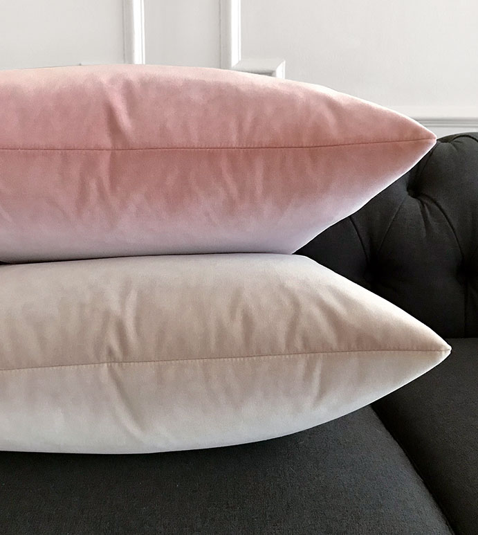 Uma Velvet Decorative Pillow In Pink - 22x22 | Eastern Accents