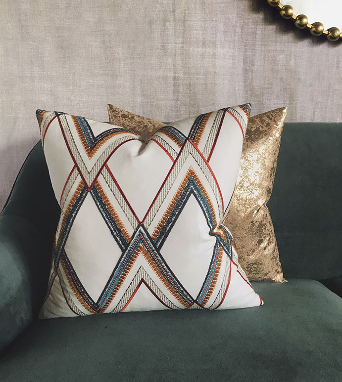 Sessile Metallic Decorative Pillow In Copper | Eastern Accents