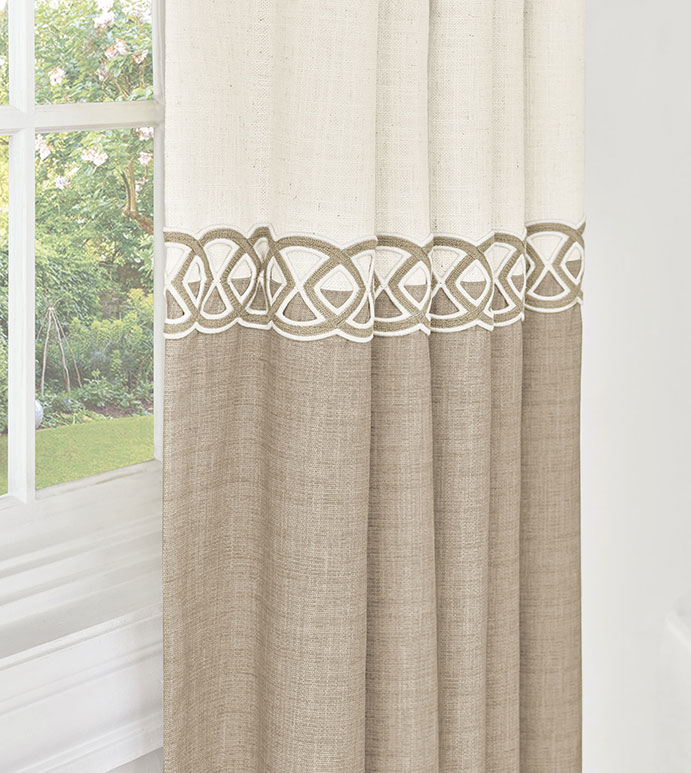 Rosecliff Colorblock Curtain Panel | Eastern Accents