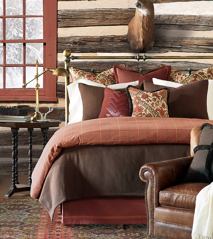 Bozeman Brown Coverlet | Eastern Accents