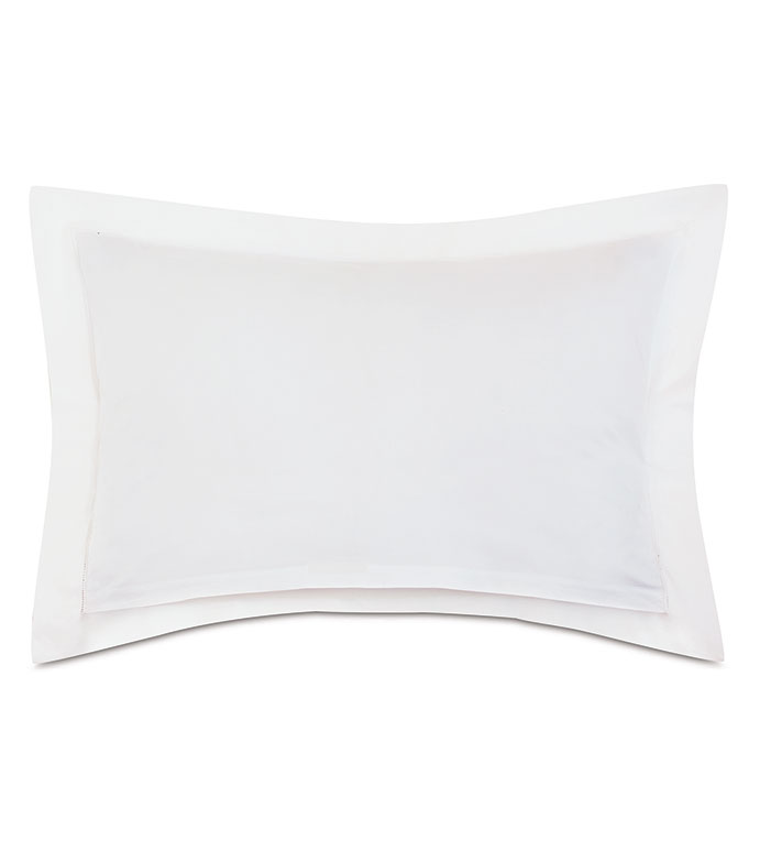 Gianna Hemstitch Queen Sham In White | Eastern Accents