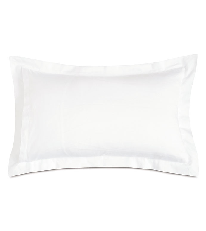 Fresco Sateen Queen Sham In White | Eastern Accents