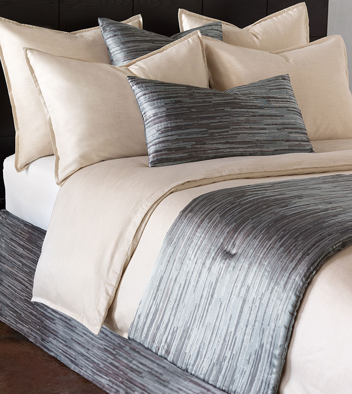 Horta Pewter Bed Scarf | Eastern Accents