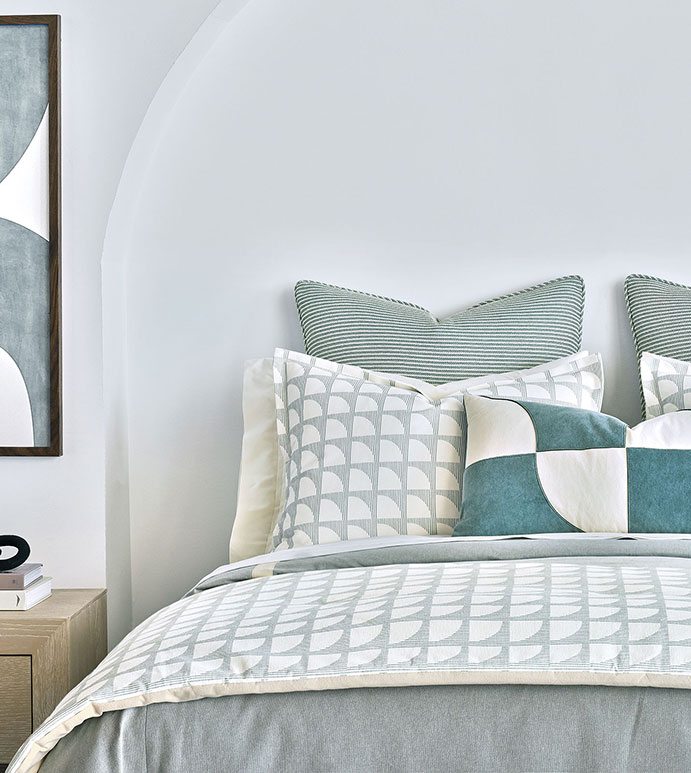 Simon Geometric Bed Scarf | Eastern Accents