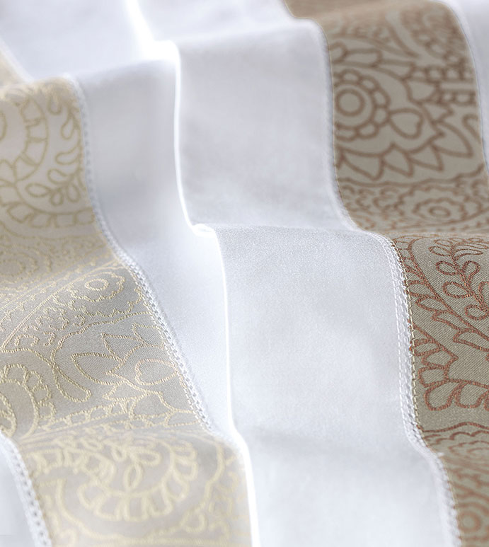 Cornice White/pearl Sheet Set | Eastern Accents