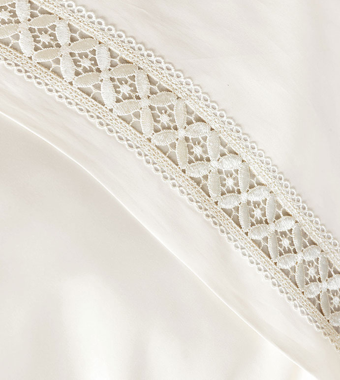 Juliet Lace Sheet Set In Ivory/ivory | Eastern Accents