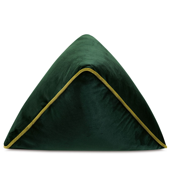 Uma Pyramid Decorative Pillow In Emerald | Eastern Accents