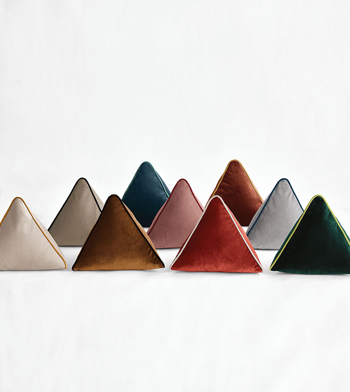 Uma Pyramid Decorative Pillow In Gray | Eastern Accents