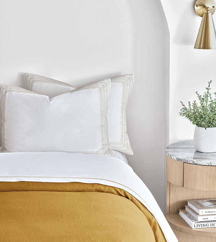 Ember Satin Stitch Standard Sham | Eastern Accents