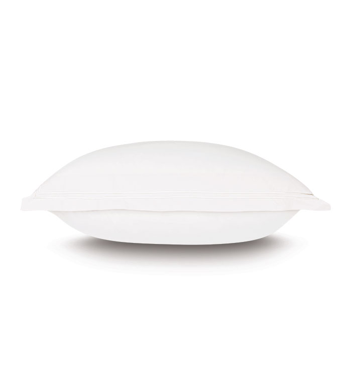 Enzo Satin Stitch Standard Sham In White | Eastern Accents