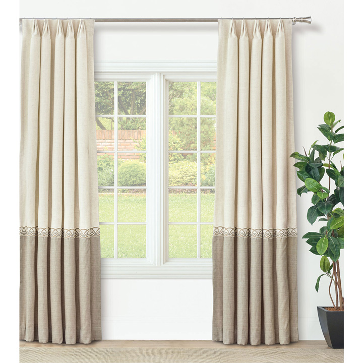 Rosecliff Colorblock Curtain Panel | Eastern Accents