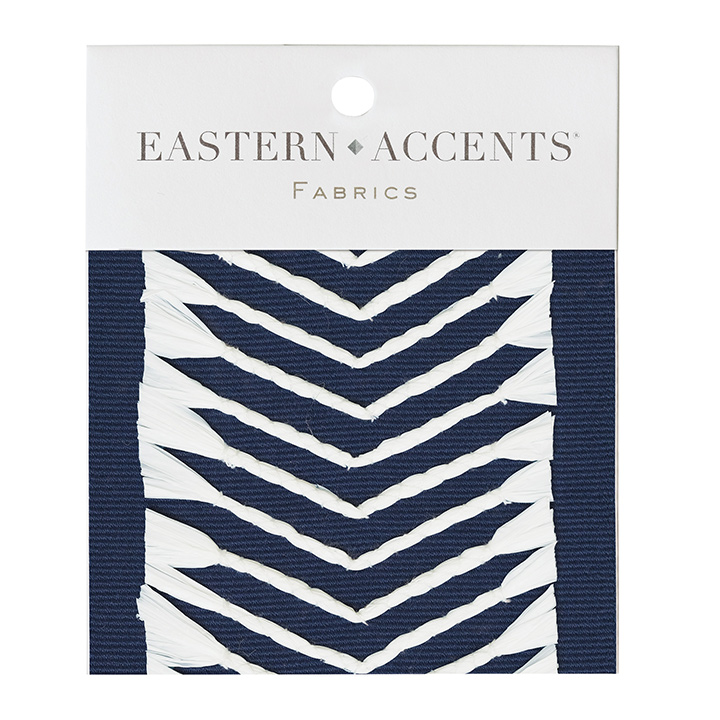 Gulf Indigo Border Trim Sample | Eastern Accents