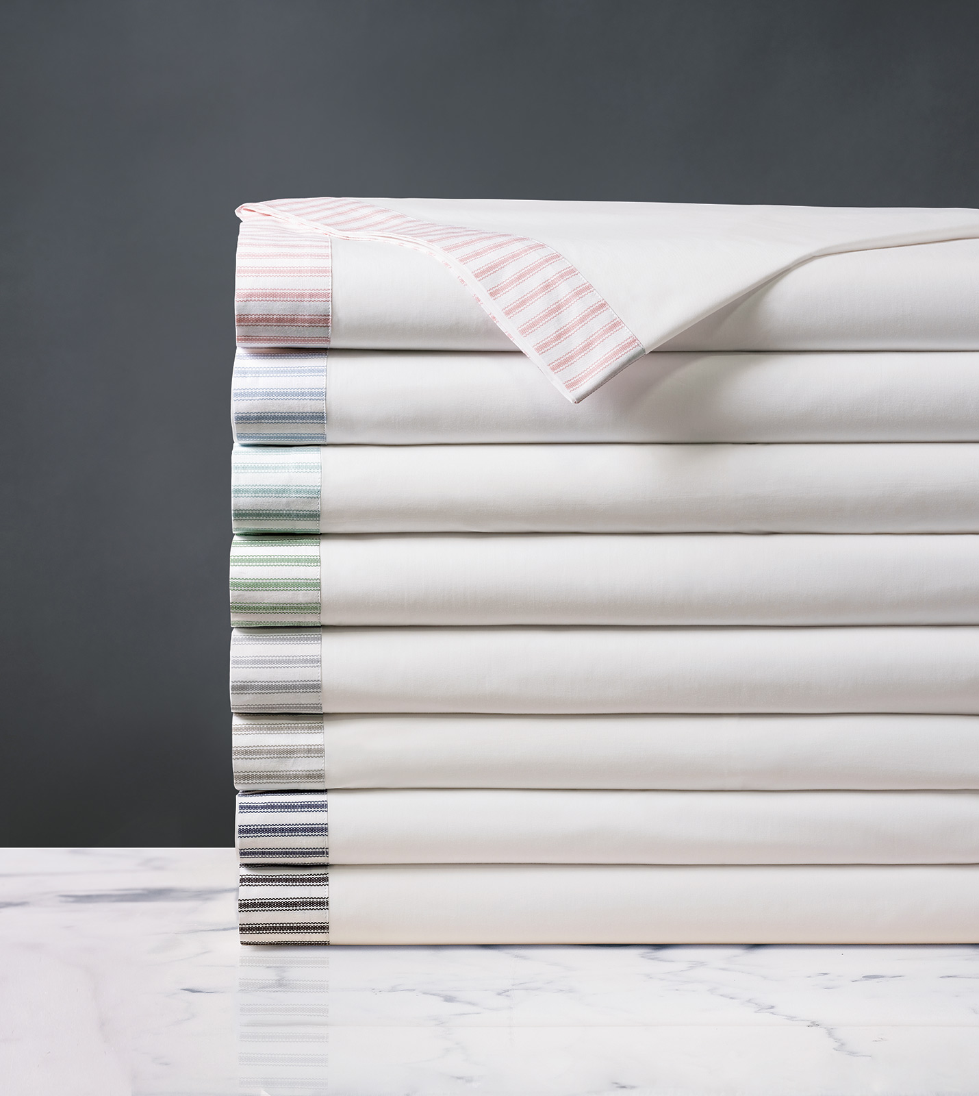 Blass Ticking Sheet Set In Fawn | Eastern Accents