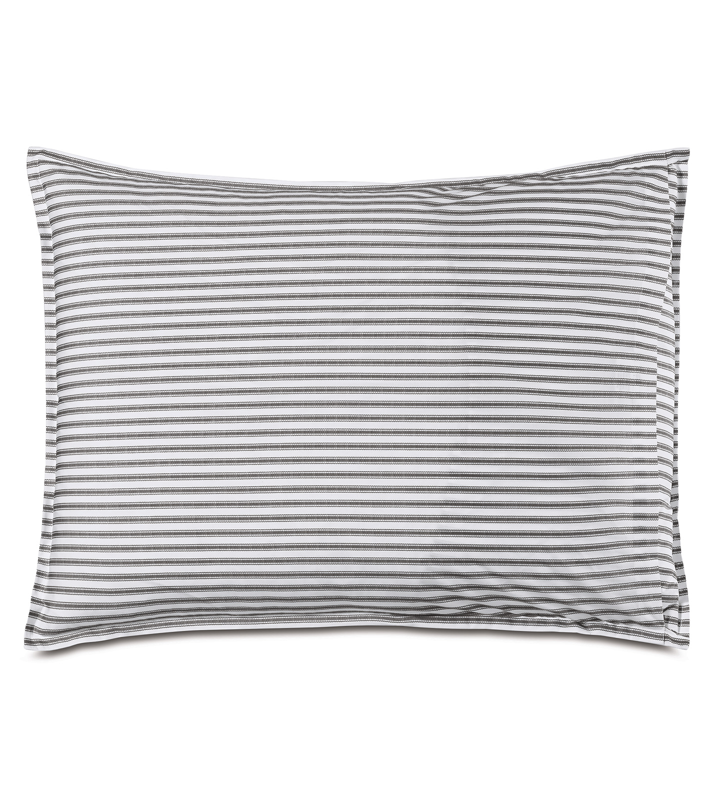 Blass Ticking Standard Sham In Black | Eastern Accents