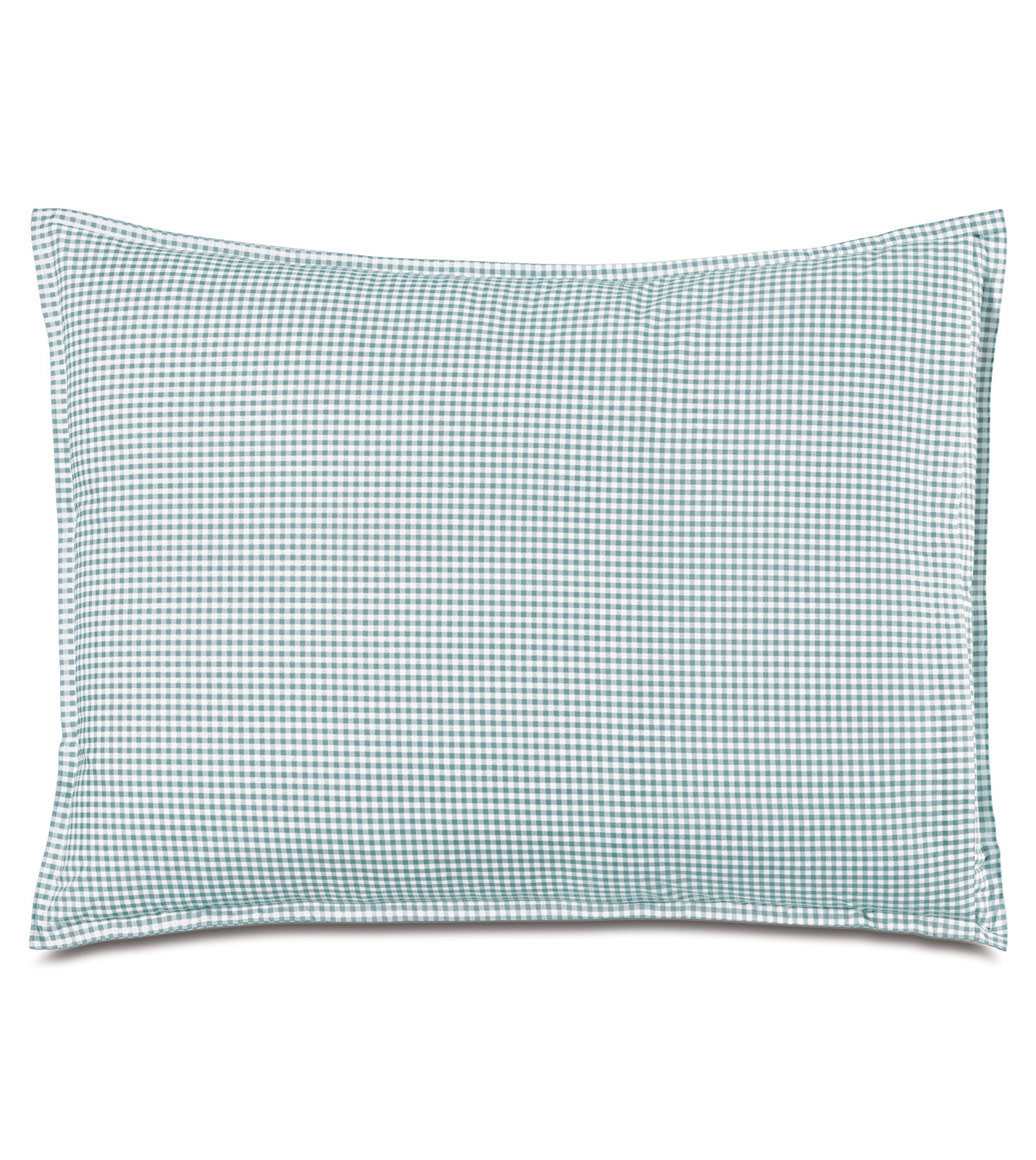 Malaya Gingham Standard Sham In Sea | Eastern Accents