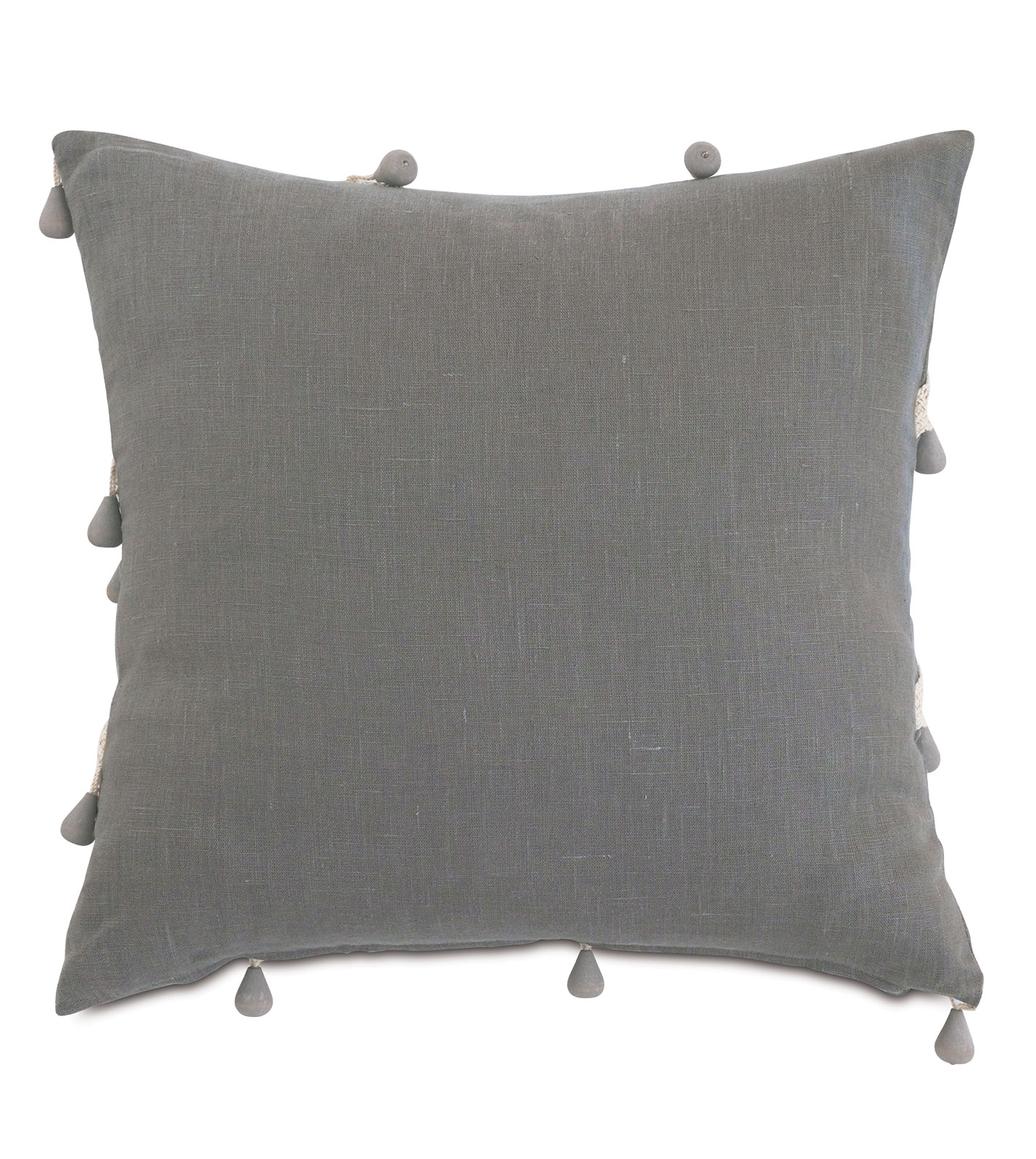 Felicity Diagonal Beaded Trim Decorative Pillow | Eastern Accents