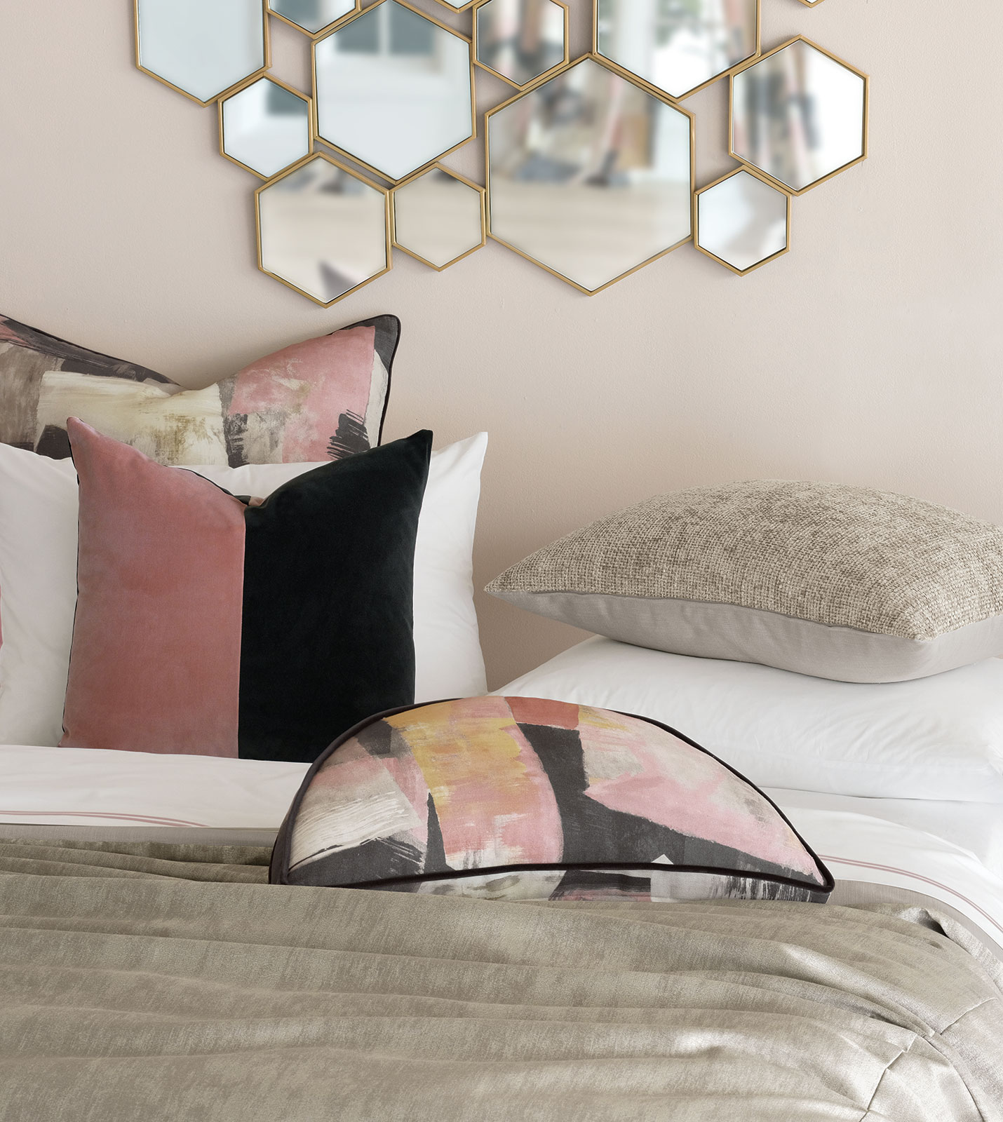 Alma Colorblock Decorative Pillow | Eastern Accents