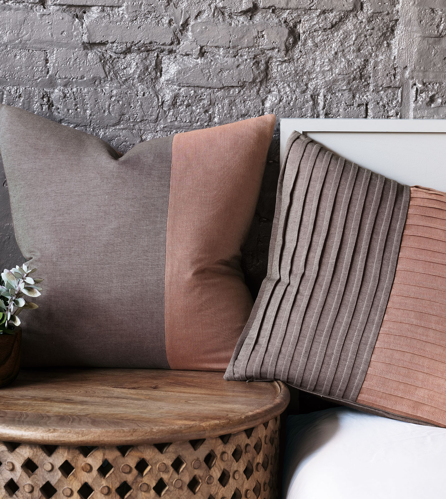 Fossil Color Block Decorative Pillow | Eastern Accents