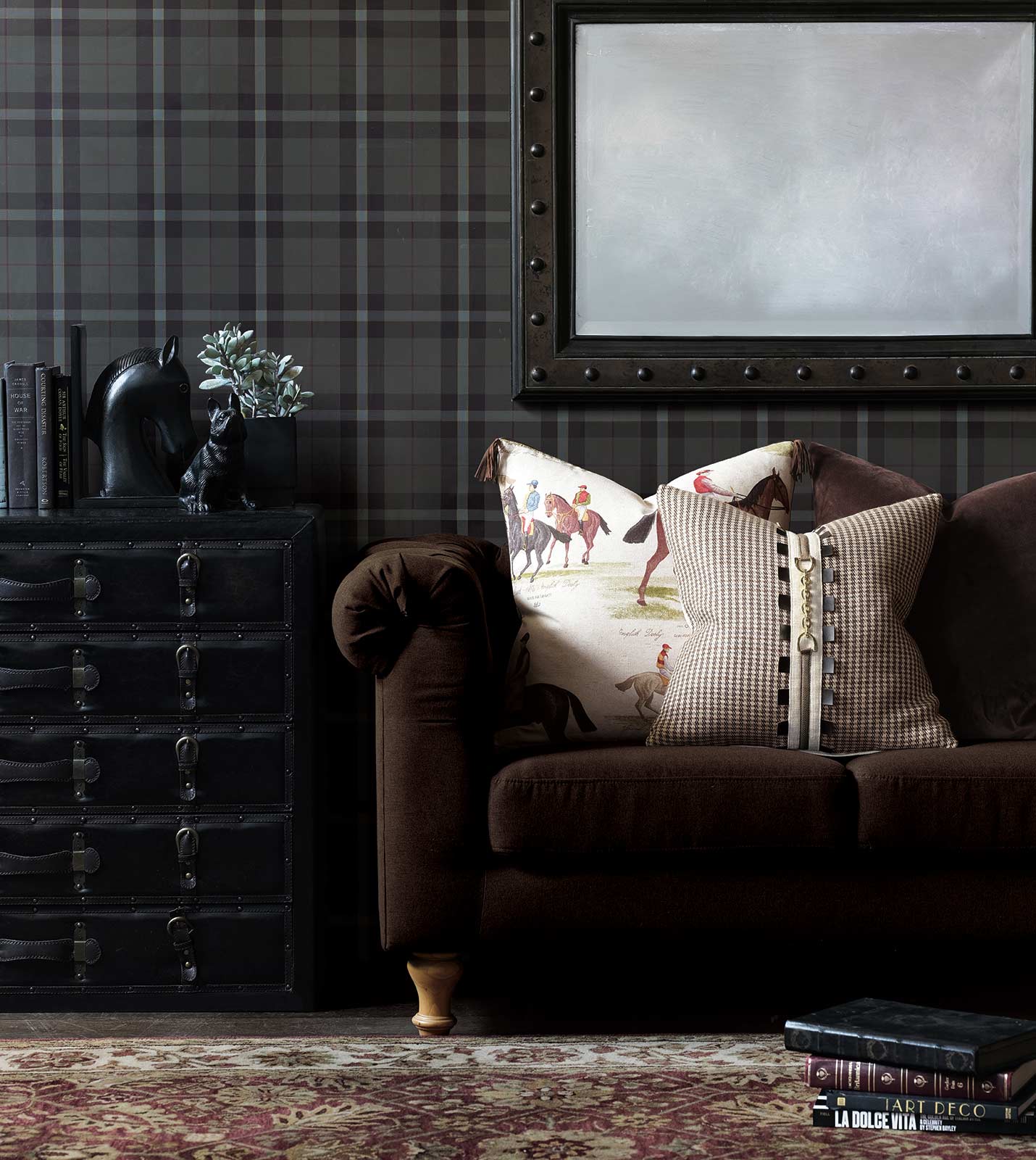 Aiden Houndstooth Decorative Pillow | Eastern Accents