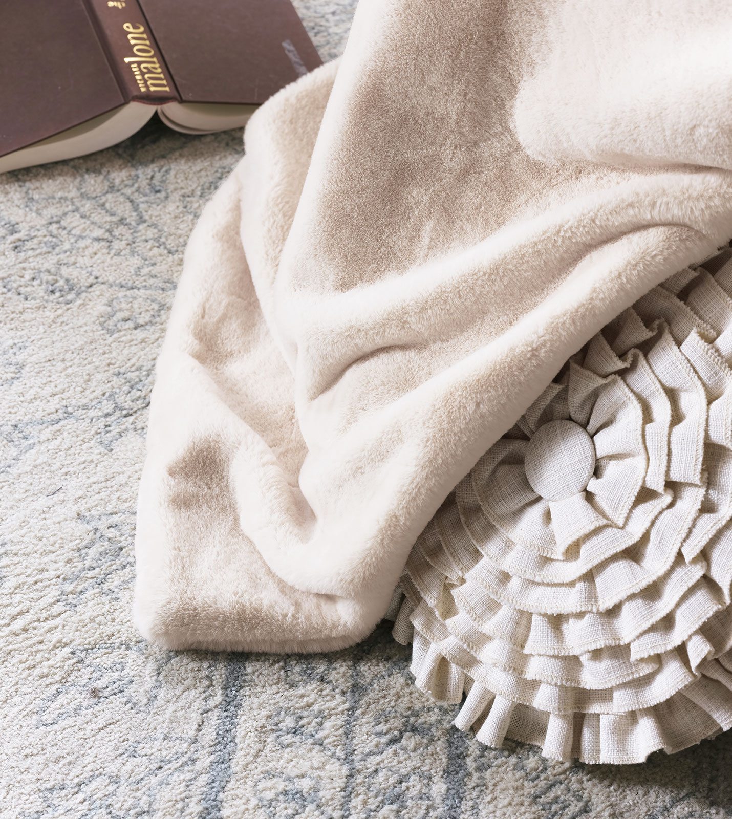 Fur Ivory Throw | Eastern Accents