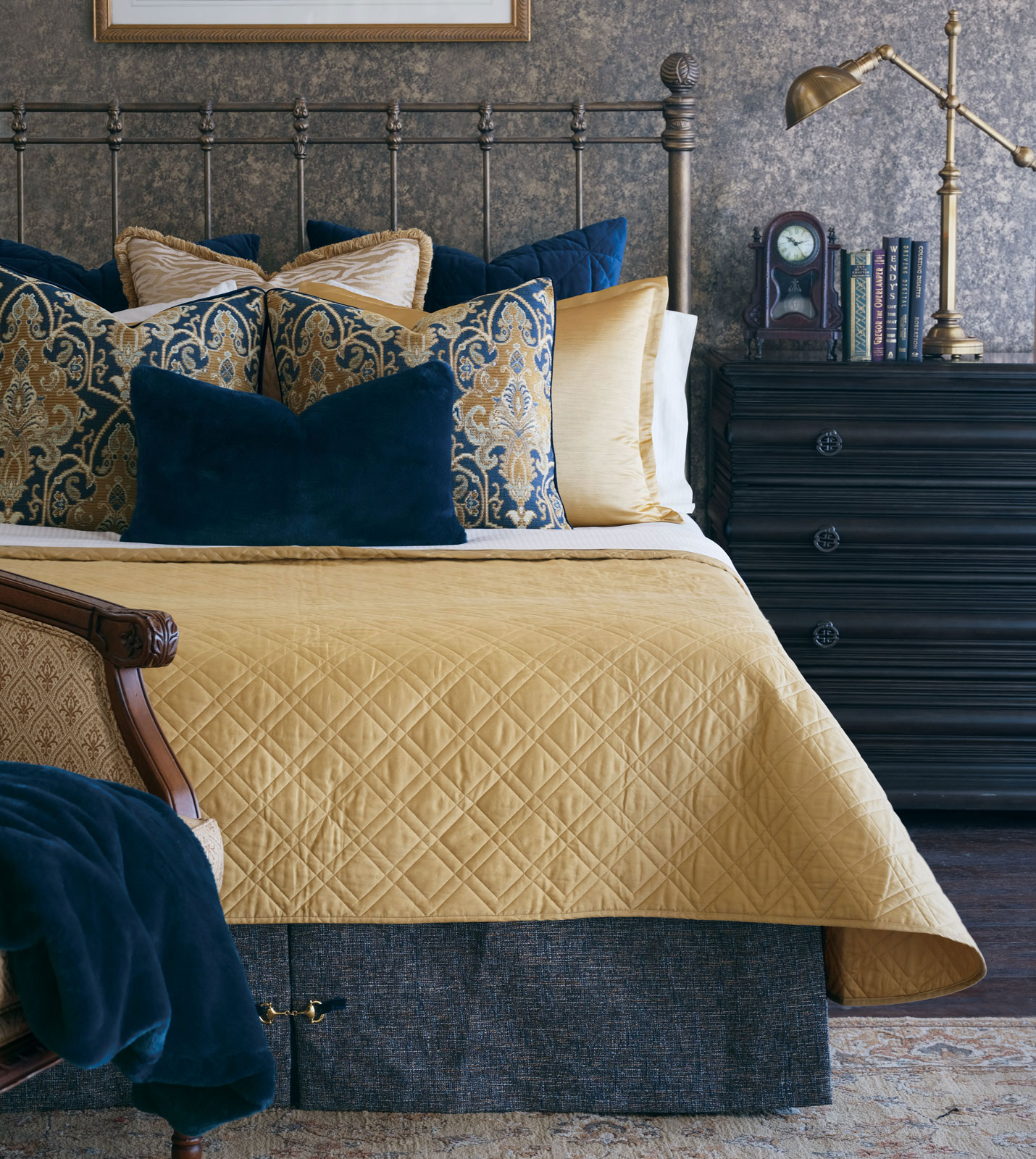 Fur Navy Throw | Eastern Accents