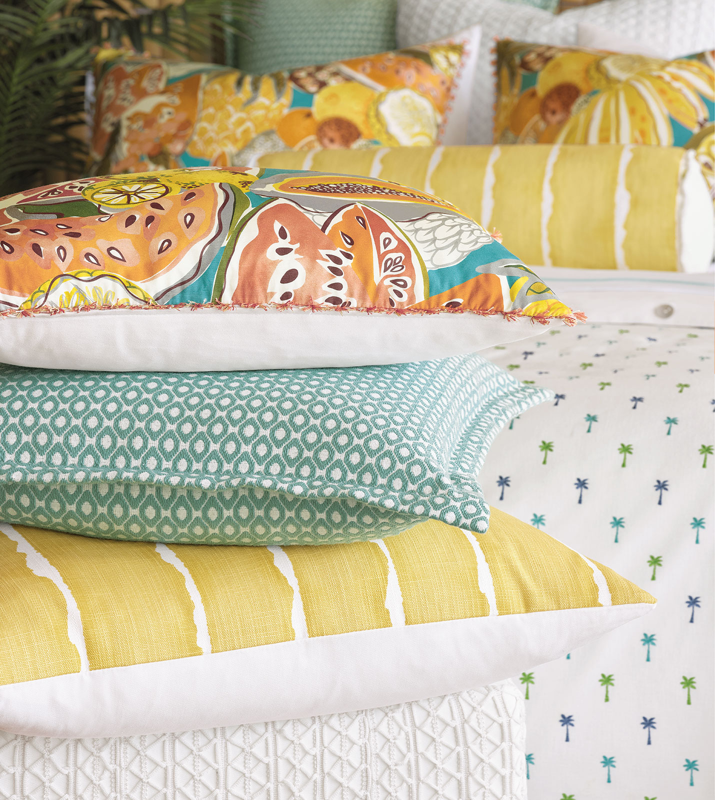 Belize Tropical Decorative Pillow - 13x22 | Eastern Accents