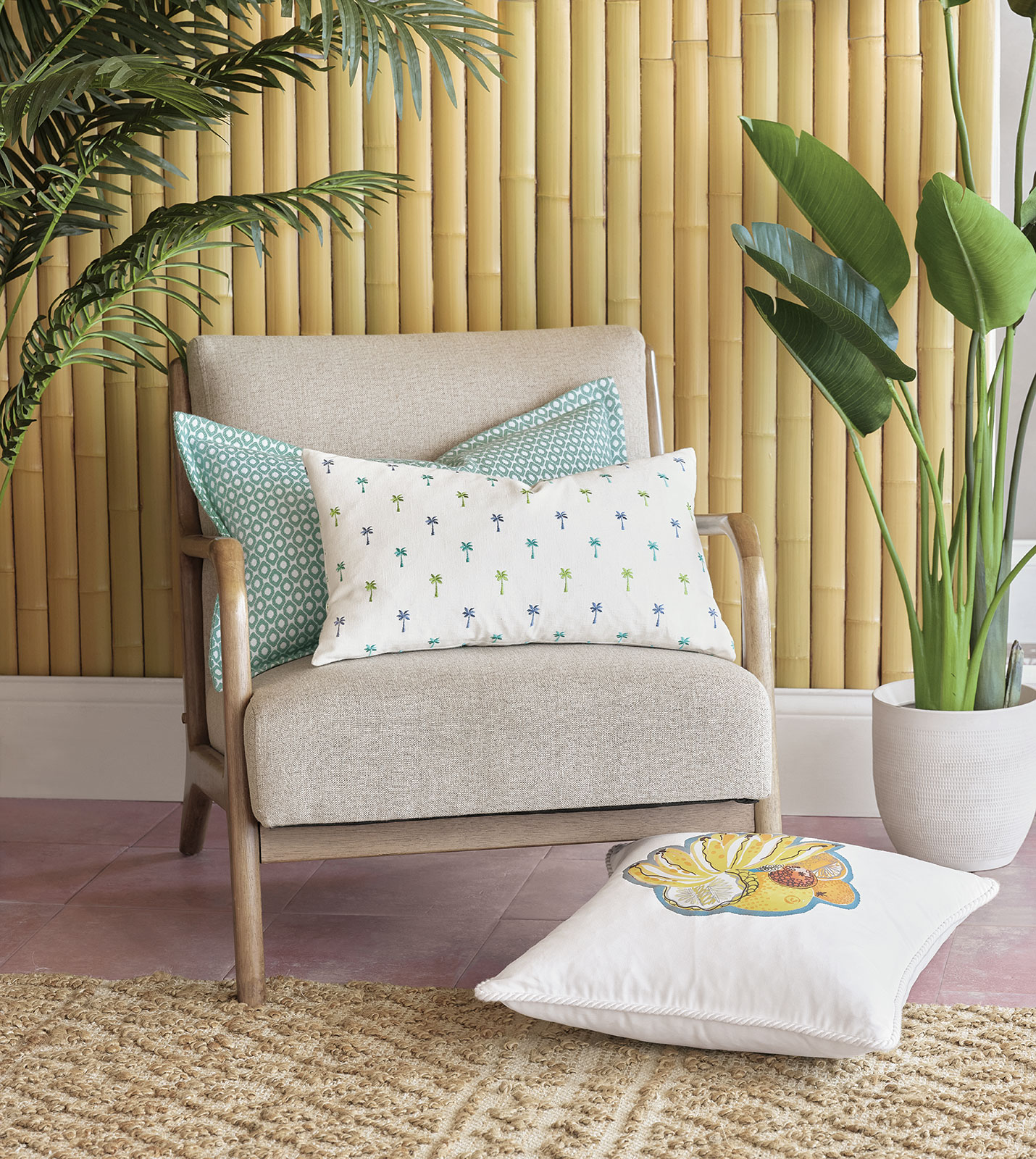 Belize Screen-print Decorative Pillow | Eastern Accents
