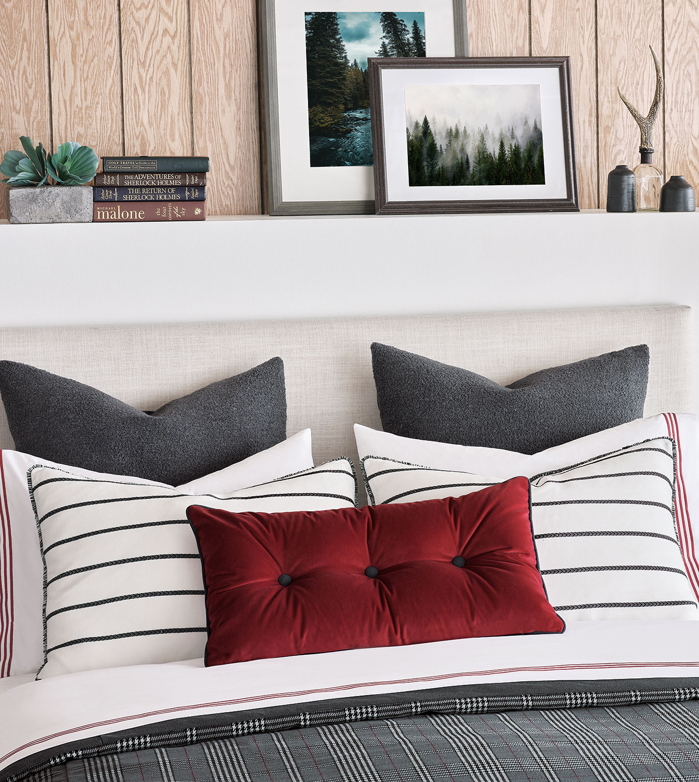Connery Button-tufted Decorative Pillow | Eastern Accents