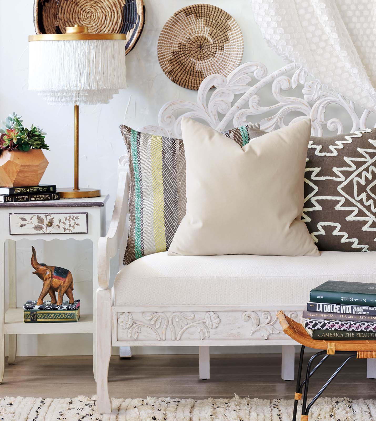 Plush Velvet Decorative Pillow In Sea Salt | Eastern Accents