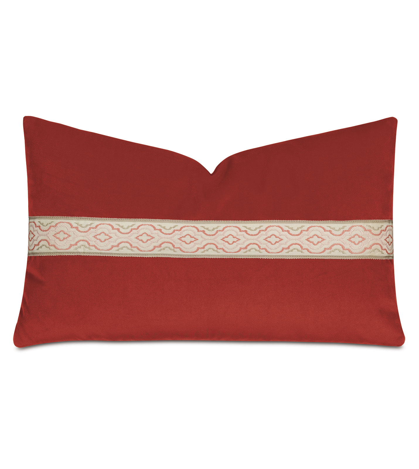 Uma Ogee Border Decorative Pillow In Rust | Eastern Accents