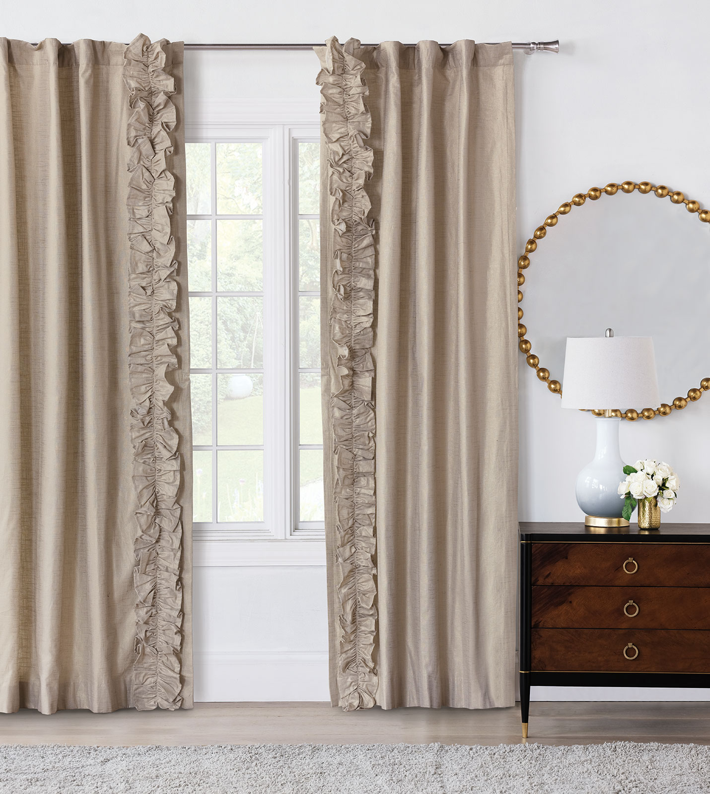 Reflection Gold Curtain Panel | Eastern Accents