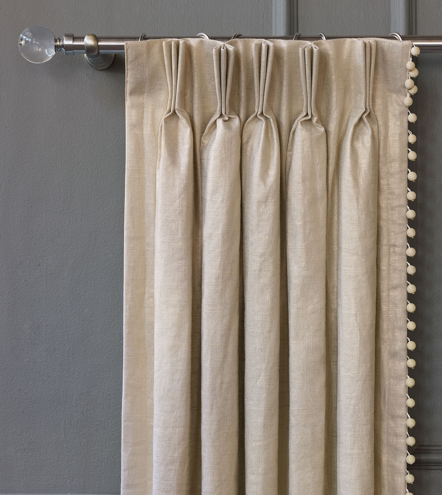 Marceau Ball Trim Curtain Panel | Eastern Accents