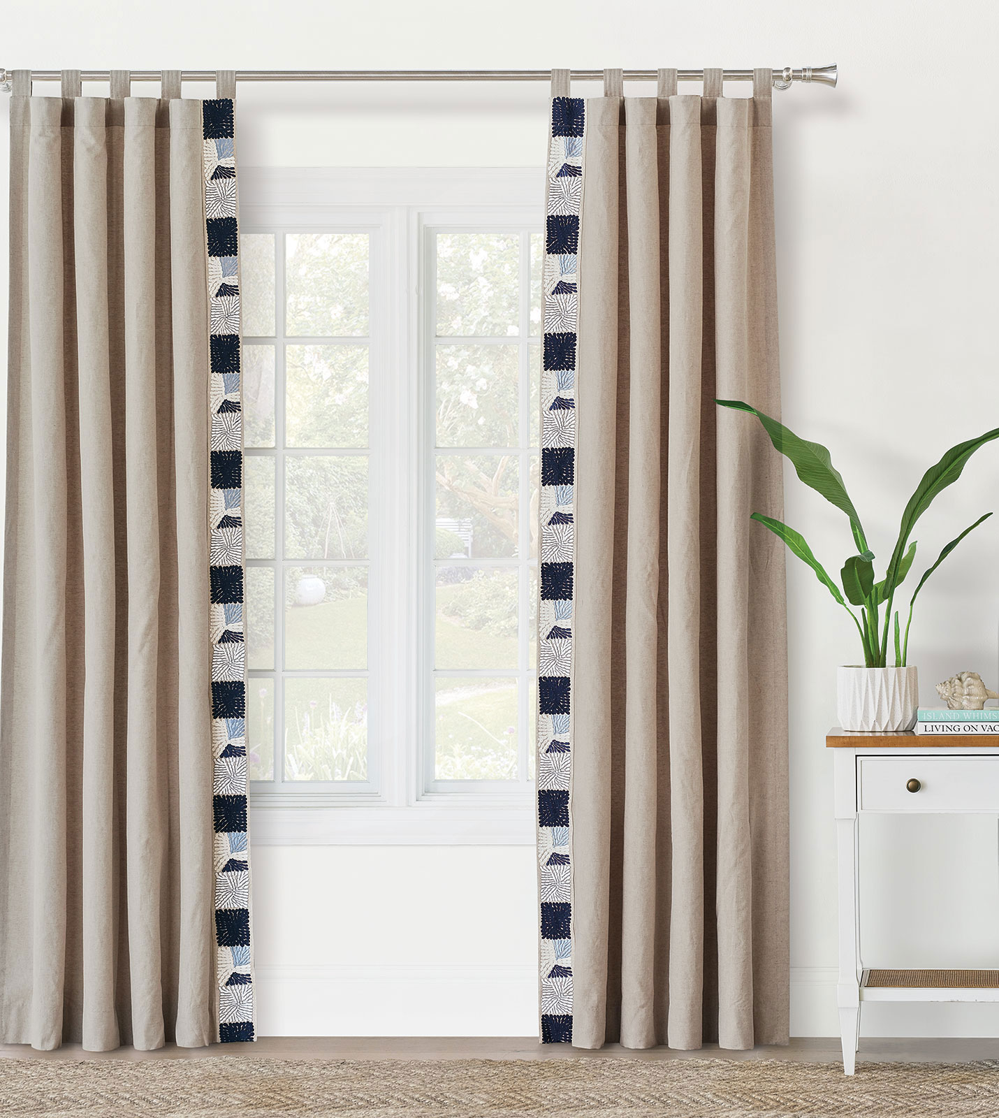 Beau Embroidered Curtain Panel | Eastern Accents