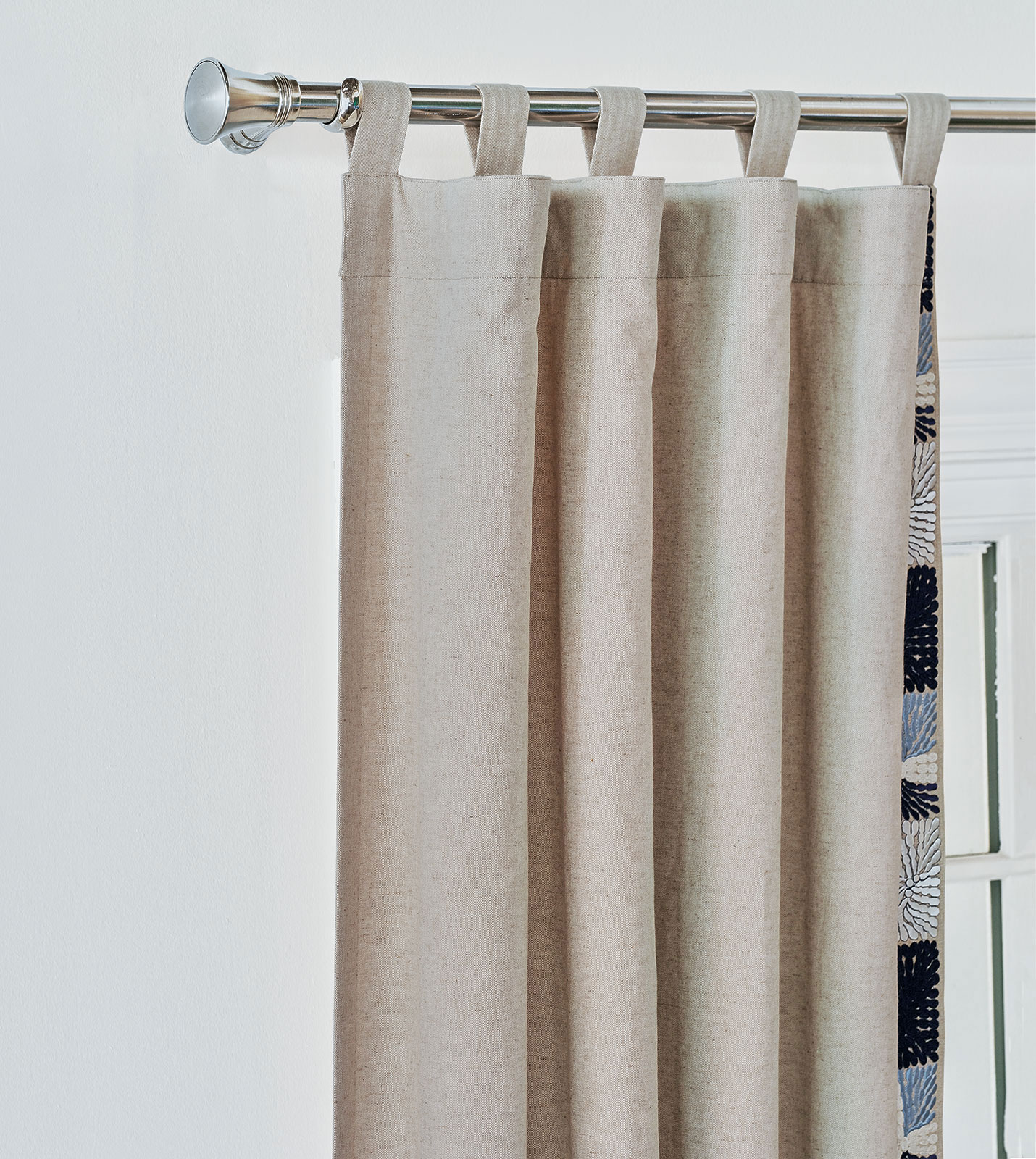 Beau Embroidered Curtain Panel | Eastern Accents