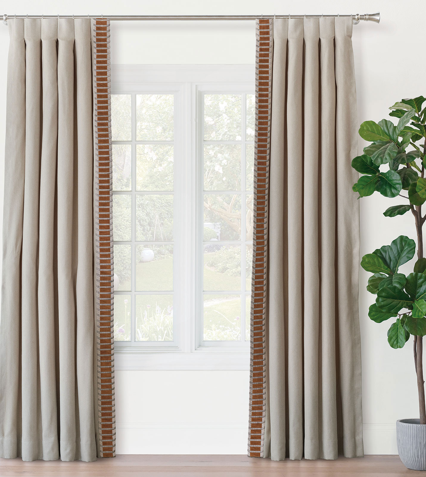 Rufus Embroidered Curtain Panel | Eastern Accents