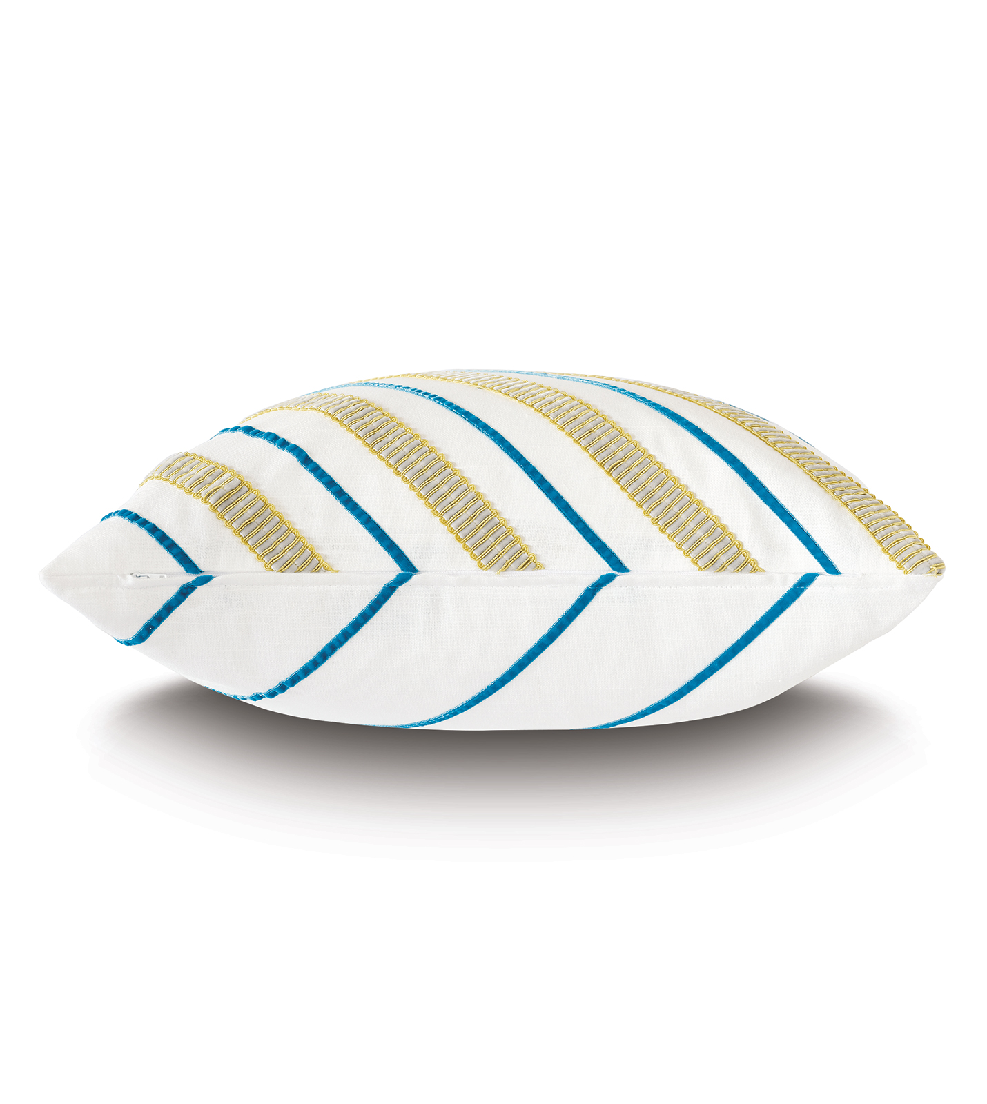 Clementine Diagonal Trim Decorative Pillow | Eastern Accents