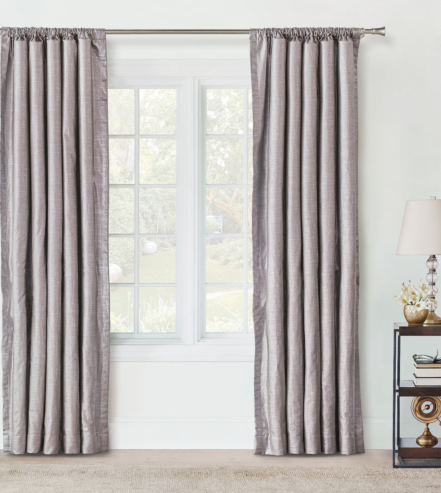 Amal Metallic Curtain Panel | Eastern Accents