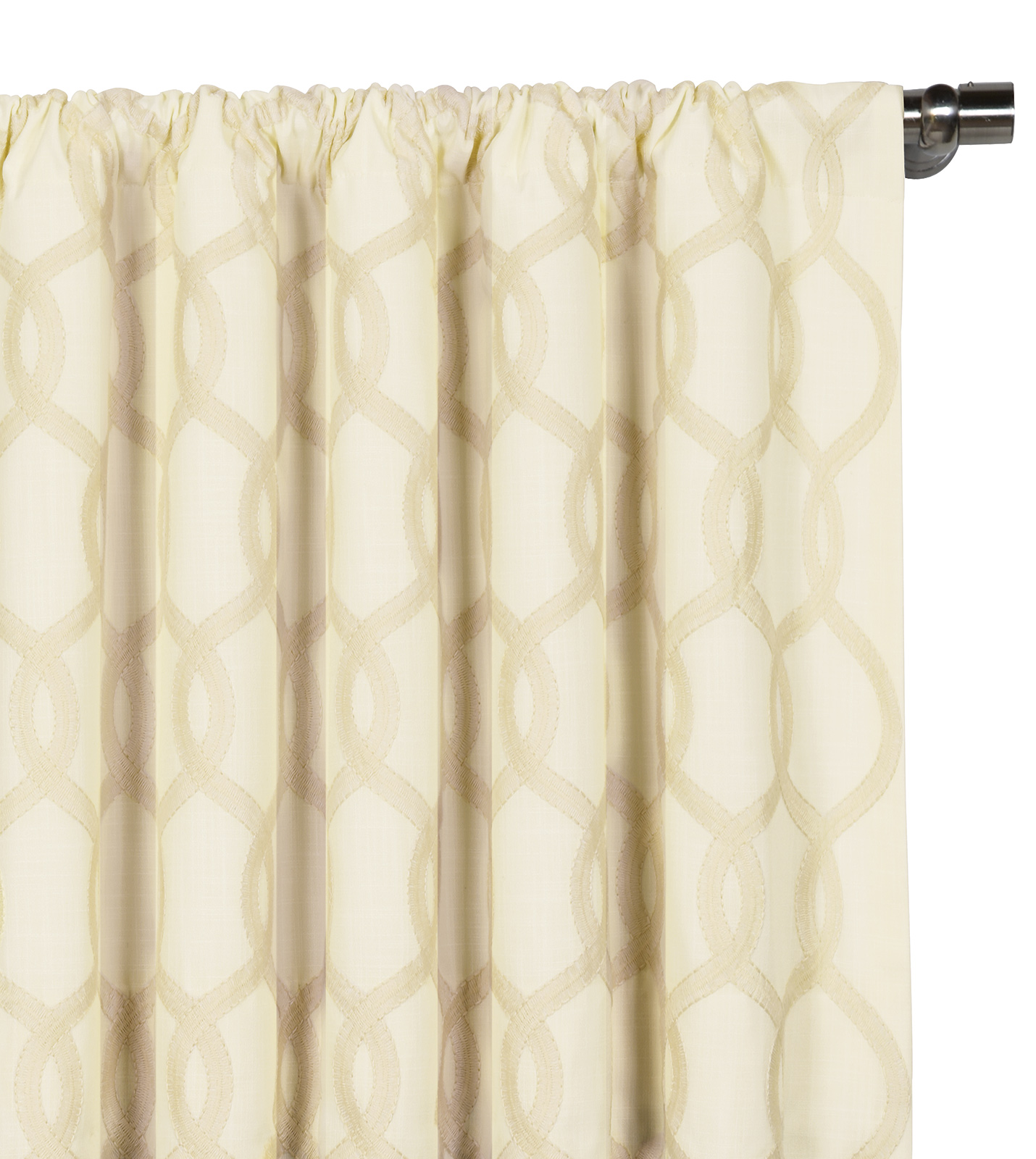 Gresham Rod Pocket Curtain Panel In Cream | Eastern Accents