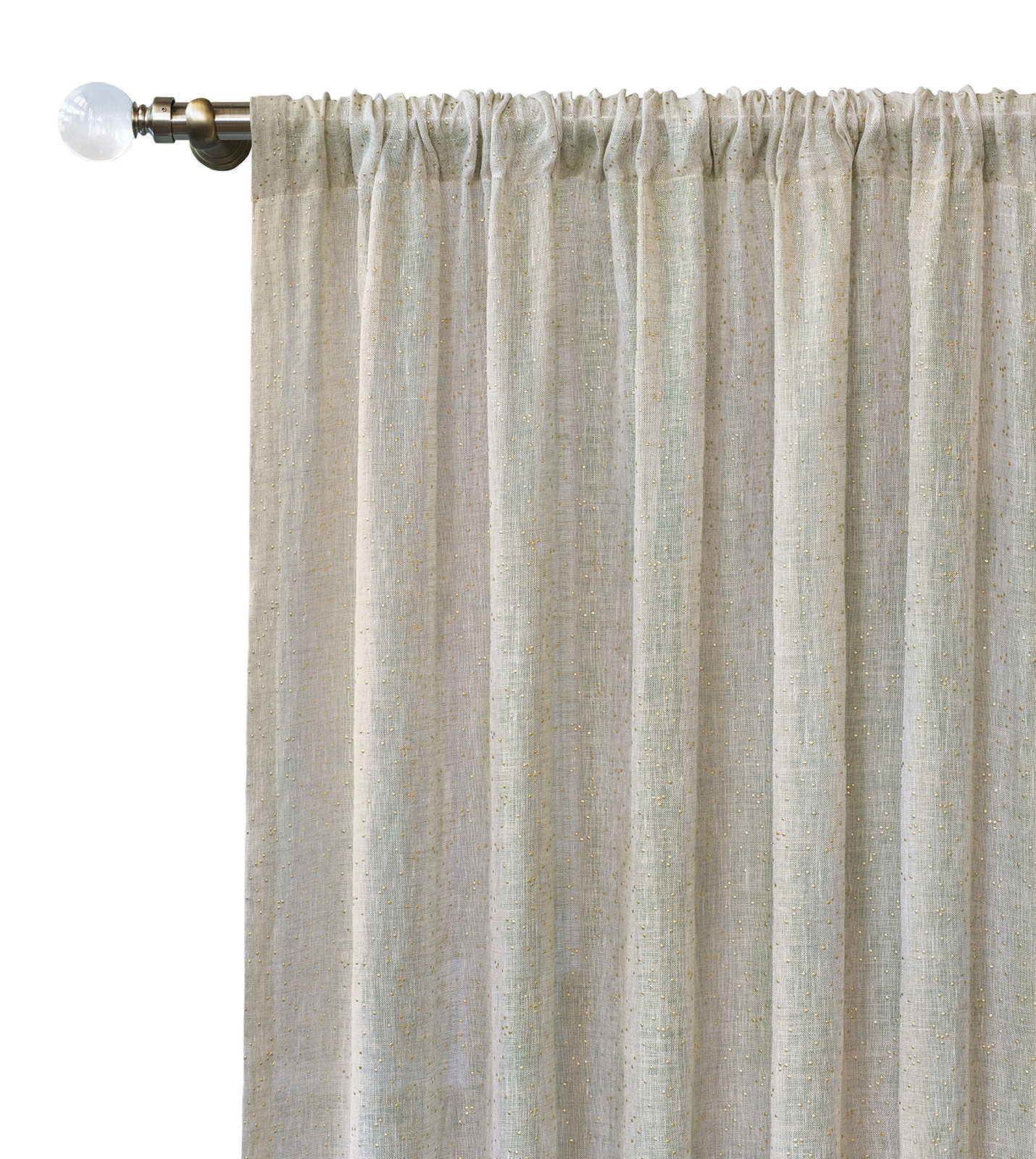 Marceau Gold Dotted Curtain Panel | Eastern Accents