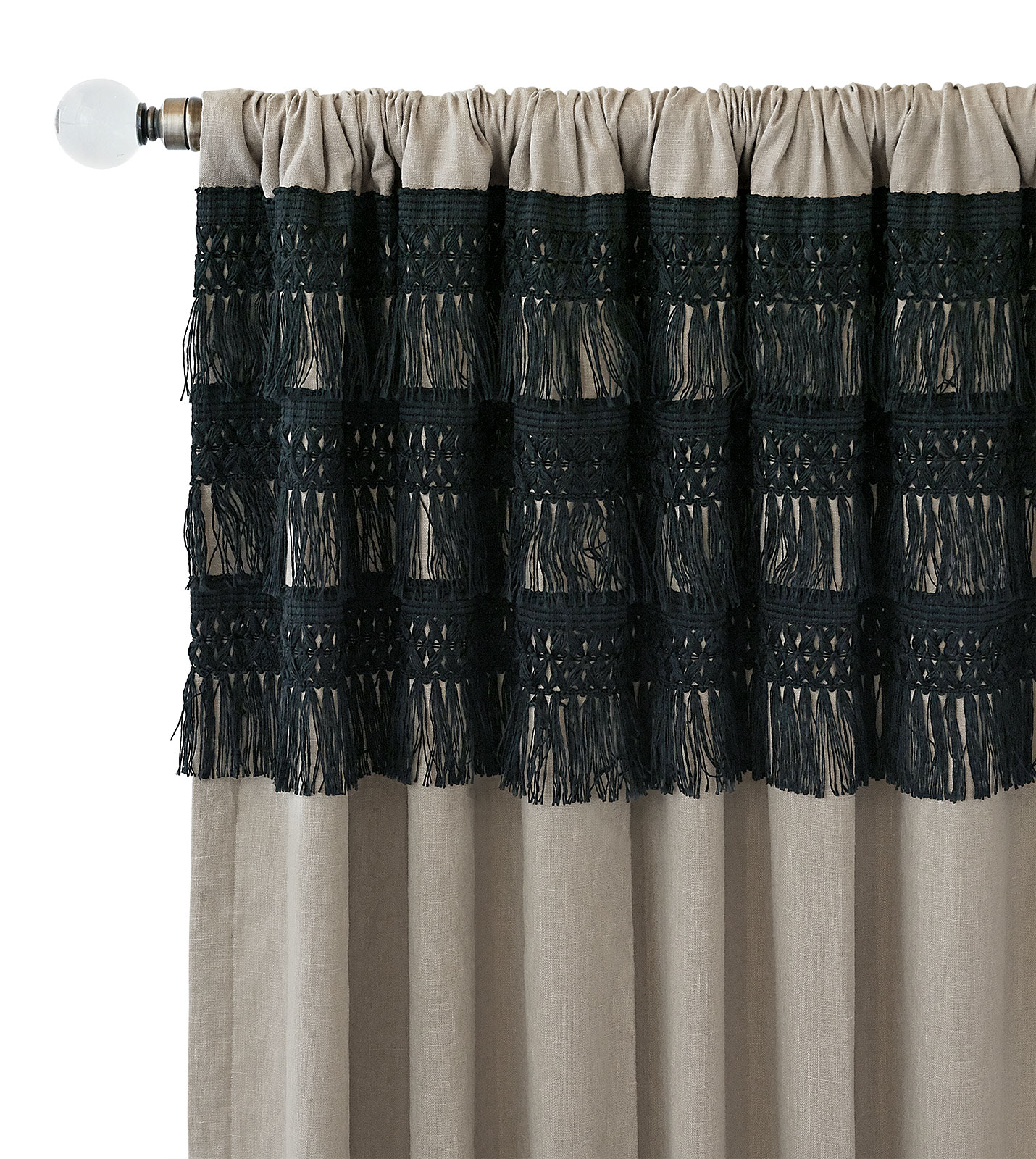 Freya Fringe Curtain Panel | Eastern Accents