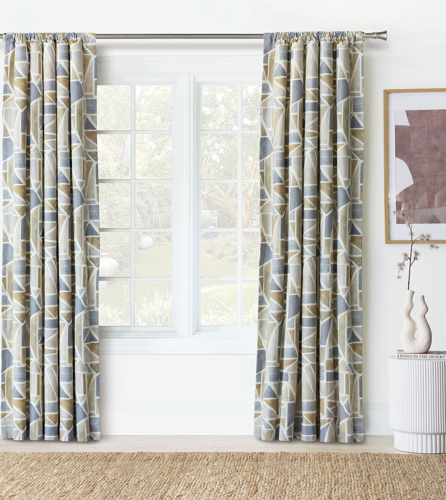 Oliver Geometric Curtain Panel | Eastern Accents