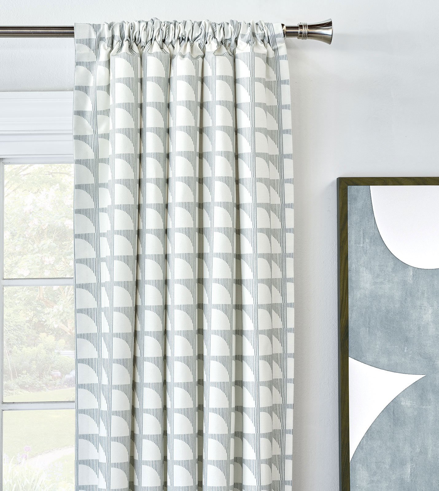 Simon Geometric Curtain Panel | Eastern Accents