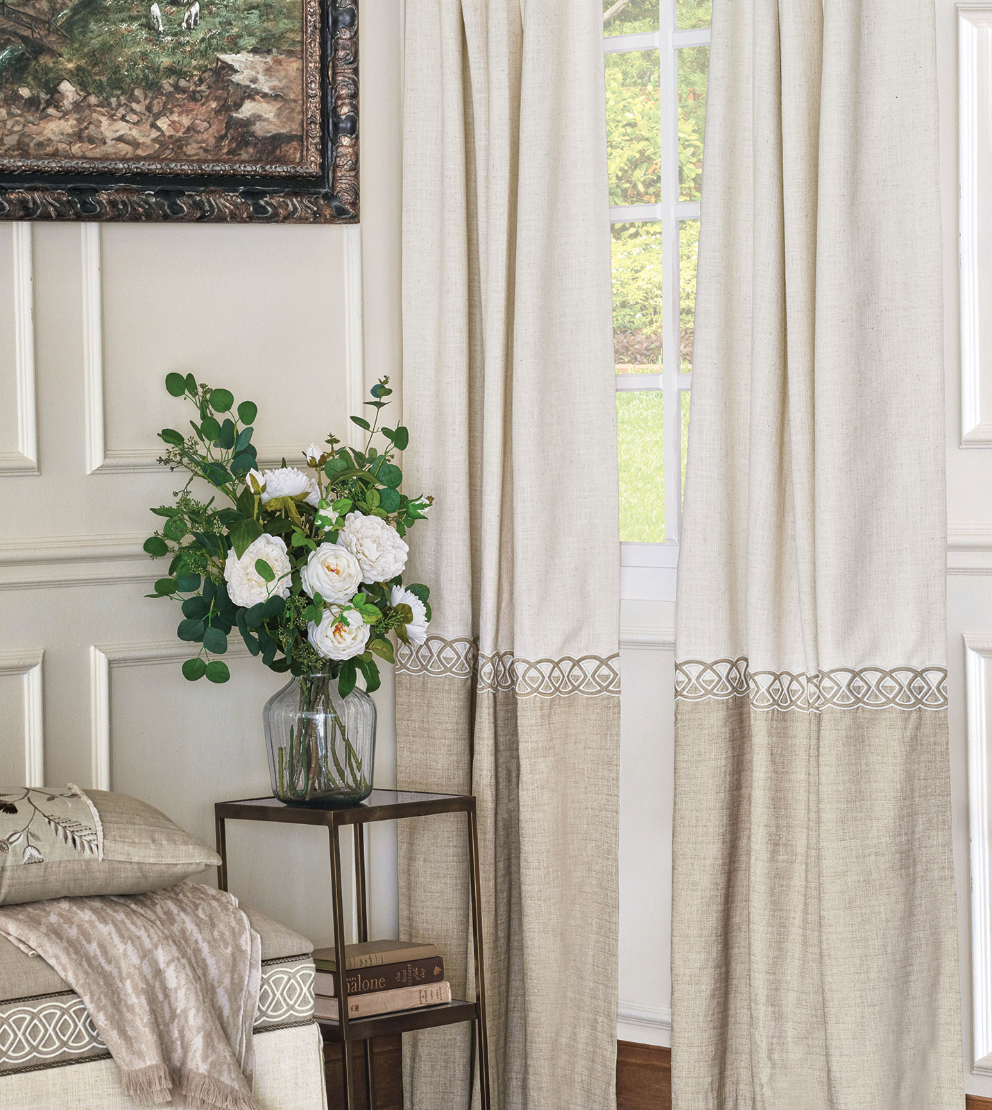 Rosecliff Colorblock Curtain Panel | Eastern Accents