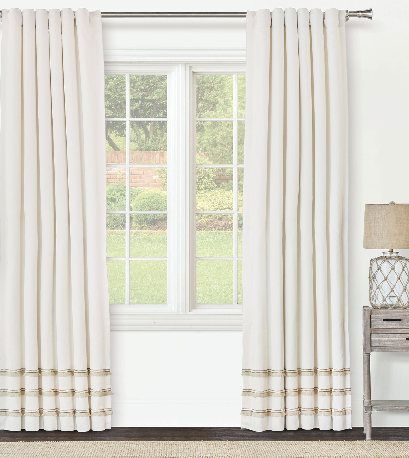 Wren Fringe Curtain Panel | Eastern Accents