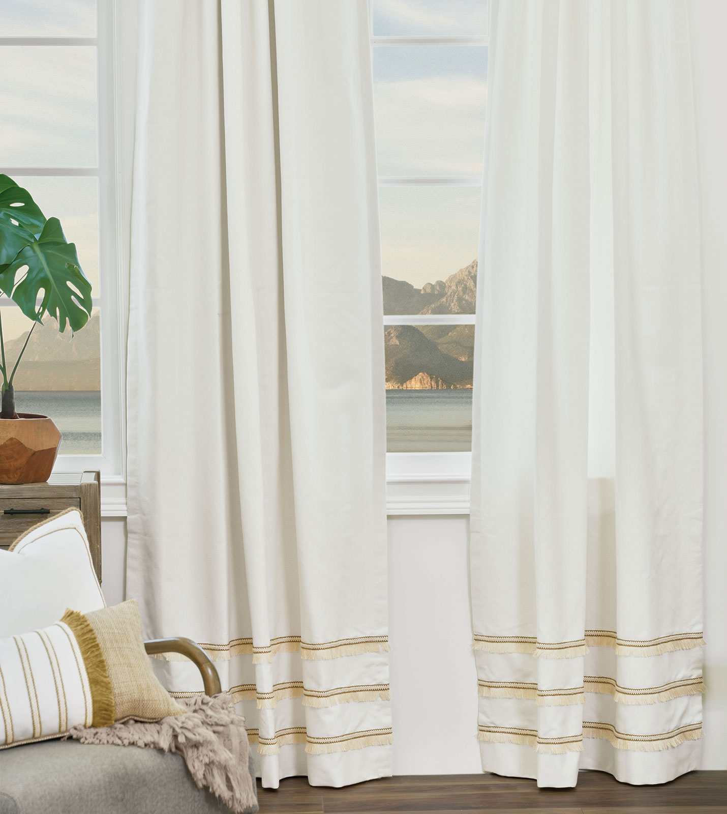 Wren Fringe Curtain Panel | Eastern Accents