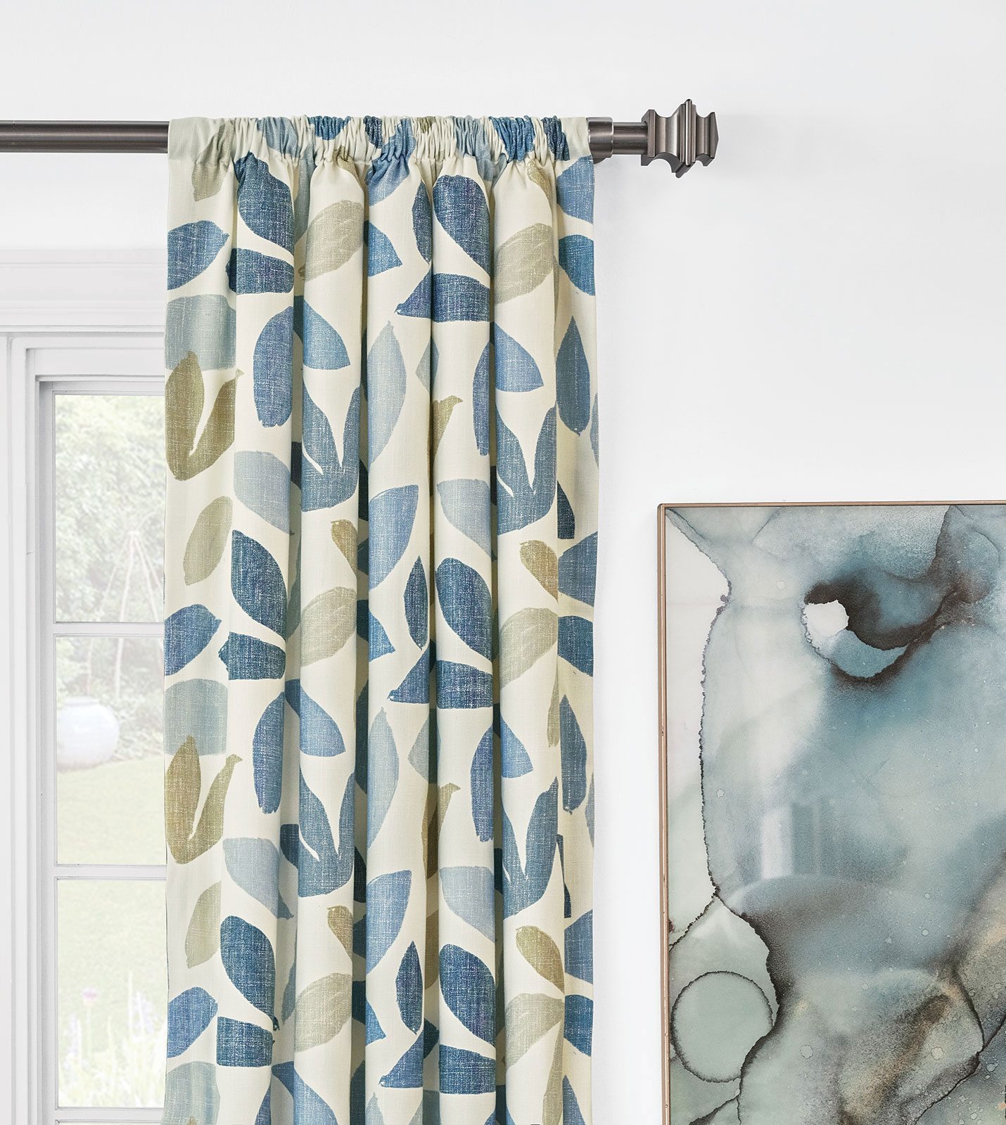 Mira Leaf Curtain Panel | Eastern Accents